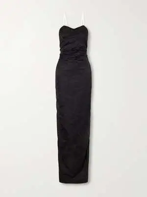 COLLEEN ALLEN Floral-jacquard Cotton-blend Maxi Dress
