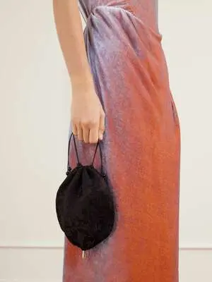 SOPHIE BUHAI Teardrop Embellished Satin-jacquard Pouch