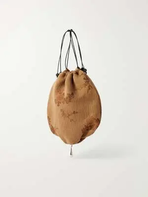 SOPHIE BUHAI Teardrop Embellished Satin-jacquard Pouch
