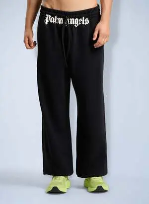 Palm Angels Waist Logo Sweatpants - Black