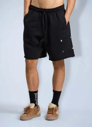 Palm Angels Palm Type Sweatshorts - Black