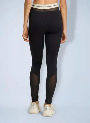 Palm Angels Logo Mix Layer Active Leggings