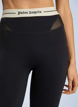 Palm Angels Logo Mix Layer Active Leggings