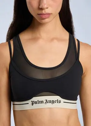 Palm Angels Logo Mix Layer Active Top
