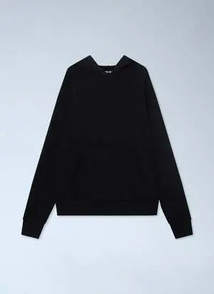 Palm Angels Curved Logo Regular Knit Hoodie