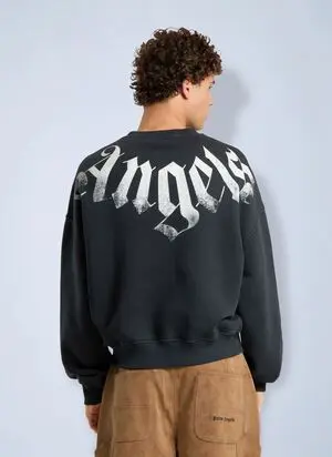 Palm Angels Big Neck Logo Loose Sweatshirt