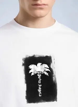 Palm Angels Brushed Palm Tree Regular Tee