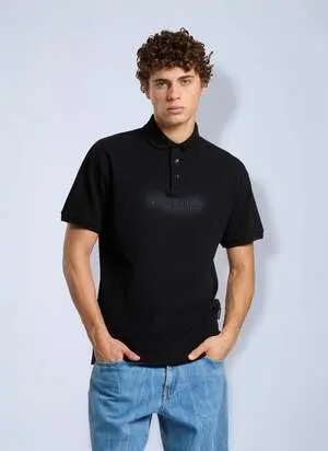 Palm Angels Logo Spray Regular Polo Shirt