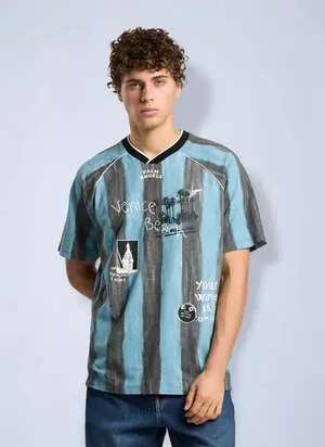 Palm Angels Soccer Cali Regular T-shirt - Black