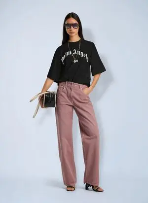 Palm Angels Curved Logo Boxy T-shirt