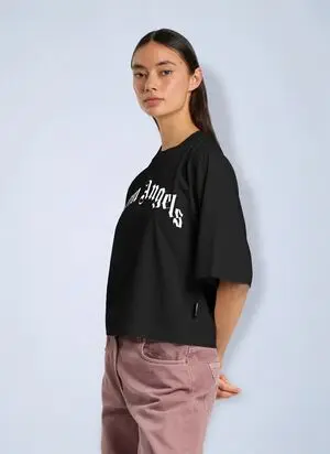 Palm Angels Curved Logo Boxy T-shirt
