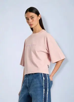 Palm Angels Rhinestone Boxy Tee