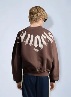 Palm Angels Big Neck Logo Loose Sweatshirt