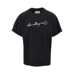 MAISON MARGIELA Logo Print T-hirt - Black