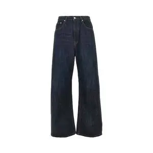 MAISON MARGIELA Wide Leg Jeans With Raw-cut Waistline