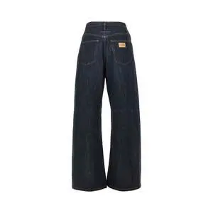 MAISON MARGIELA Wide Leg Jeans With Raw-cut Waistline