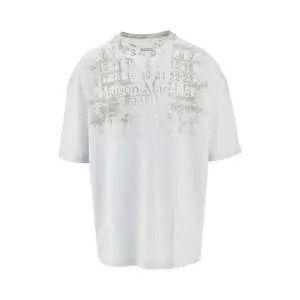 MAISON MARGIELA Logo Print Overized T-hirt - Grey