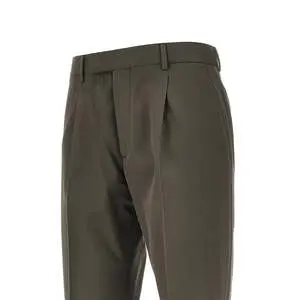 Zegna Wool And Cotton Pleated Pants