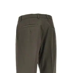 Zegna Wool And Cotton Pleated Pants