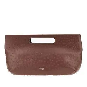 IOEF Ostrich-print Leather 'dalia' Bag - Brown