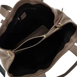 IOEF Grained Leather 'daisy' Shopping Bag