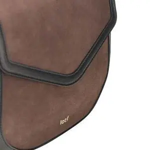IOEF Nubuck Leather 'arc' Crossbody Bag