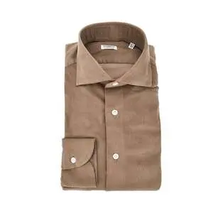 BORRIELLO NAPOLI Needlecord Shirt - Brown