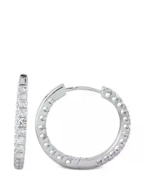 LB EXCLUSIVE Diamond Inside-out Hoop Earrings - Silver