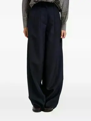 NINE:INTHE:MORNING Zina Pleated Wide-leg Trousers - Blue