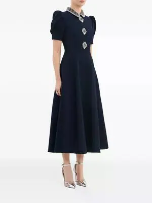Rebecca Vallance Crown Jewel Short-sleeve Midi Dress