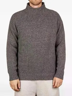 ROBERTO COLLINA High-neck Raglan-sleeve Sweater - Grey