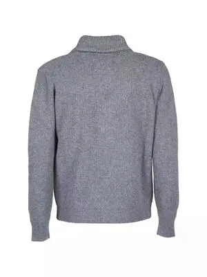 ROBERTO COLLINA Ribbed Shawl-collar Cardigan
