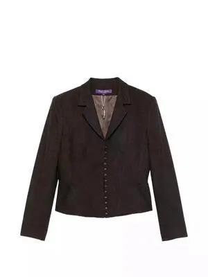 Ralph Lauren Herringbone Wool Blazer - Grey