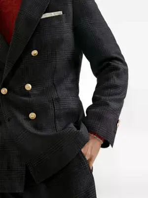 Brunello Cucinelli Double-breasted Checked Suit
