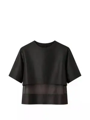 Christian Wijnants Patchwork Sheer-panel Top - Black