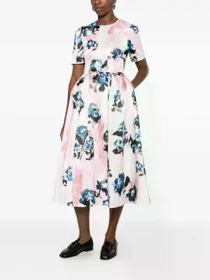 Stine Goya Floral-print Pleated Midi Dress