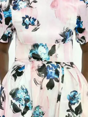 Stine Goya Floral-print Pleated Midi Dress