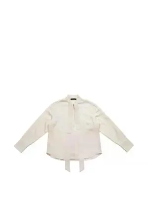 Closed Bow-tie Shirt - Neutrals