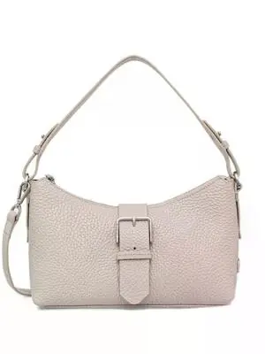 Marc O'polo Binna Buckle-detail Pebbled Shoulder Bag - Neutrals
