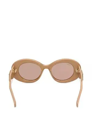 Max Mara Logo-plaque Oval-frame Sunglasses