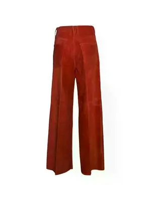 Momoni Aoki Corduroy Wide-leg Trousers - Red