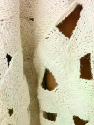 FRACOMINA Crochet-knit Cut-out Cardigan