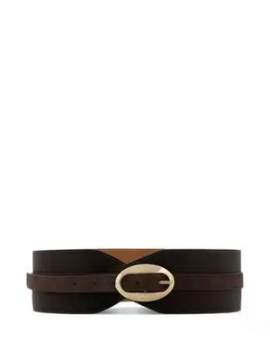 TWINSET Layered Buckled Belt - Brown