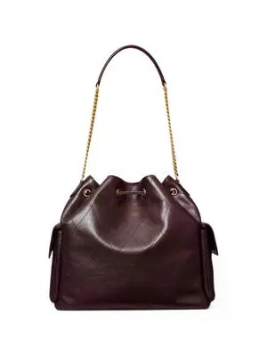 Tory Burch Large Charlie Quilted Drawstring Shoulder Bag