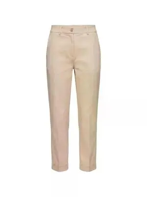 Peserico Pressed-crease Turn-up Trousers - Neutrals