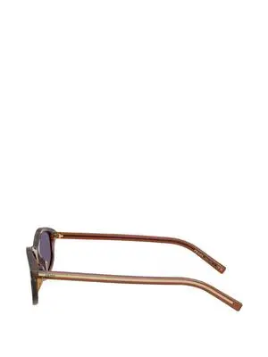 Prada Striped Oval-frame Sunglasses