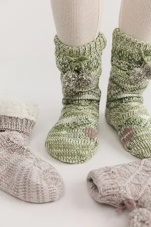 MUK LUKS Chunky Fair Isle Cabin Socks