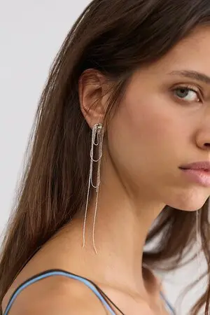 Free People Disco Veil Drop Studs