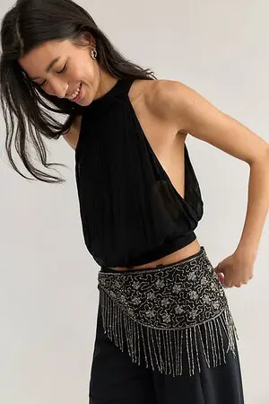 Free People Sloane Top - Black