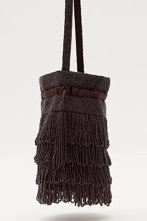 Free People Luna Luna Beaded Crossbody Bag - Bronze